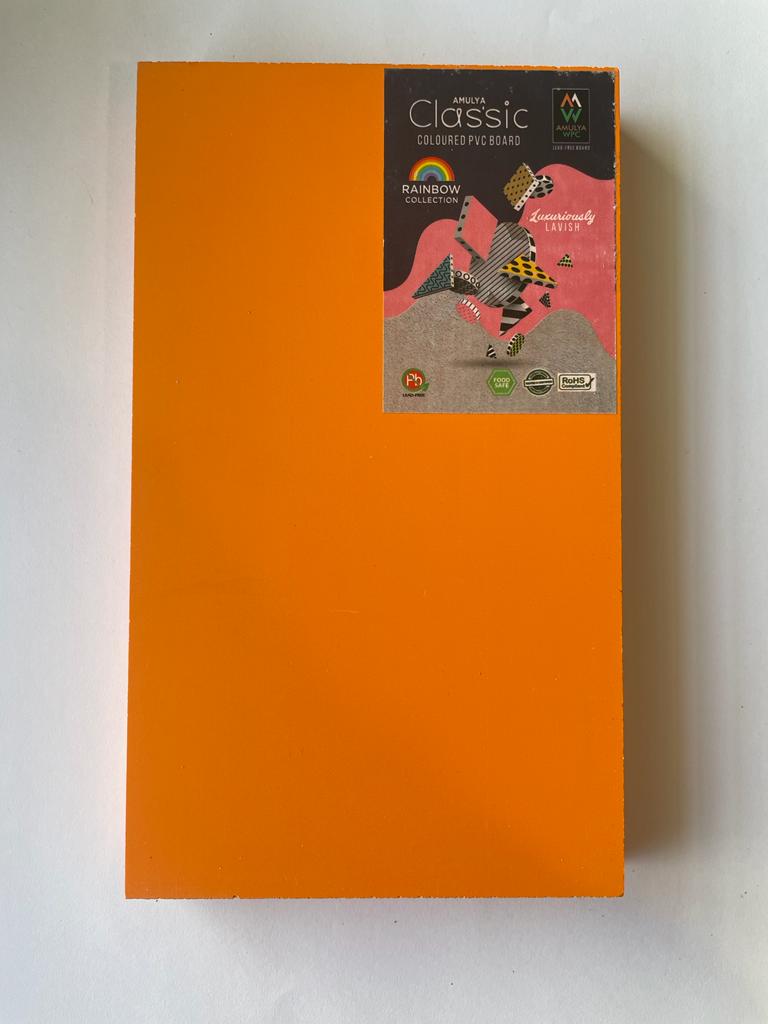 Buy Orange PVC Board Online | Durable PVC laminate sheet – Amulya Mica
